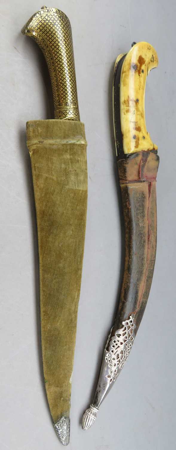 Lot 241 - ËœTWO INDIAN DAGGERS (PESH KABZ), 19TH