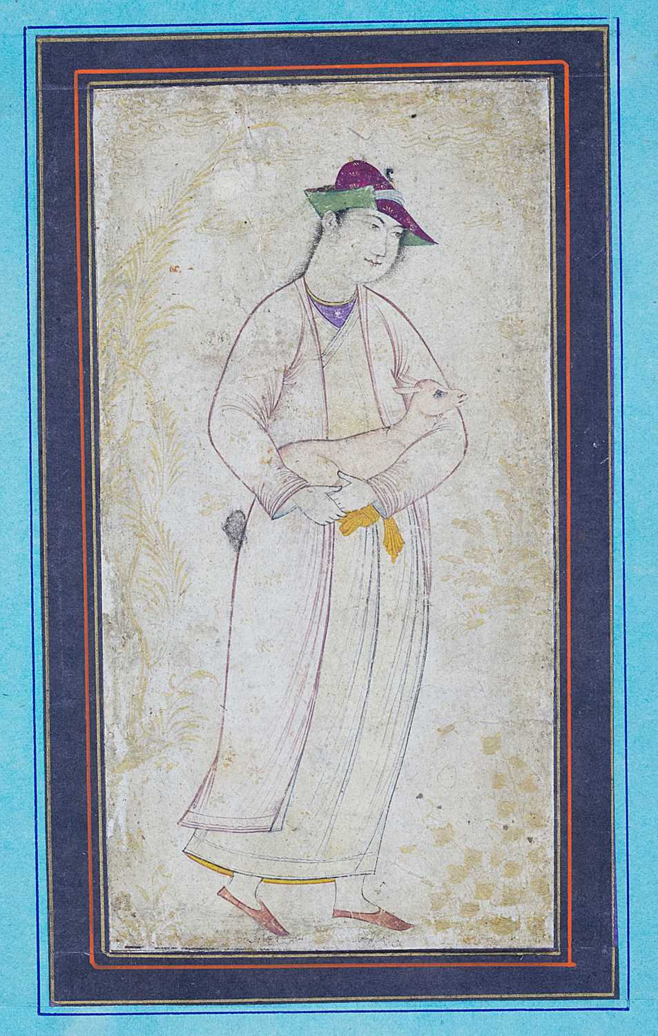 Lot 249 - â€¡ A SAFAVID DRAWING OF A YOUNG SHEPHERD