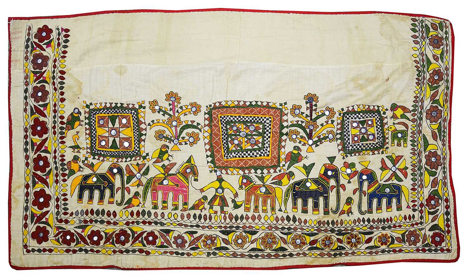 Lot 257 - TWO LARGE CLOTH PANELS