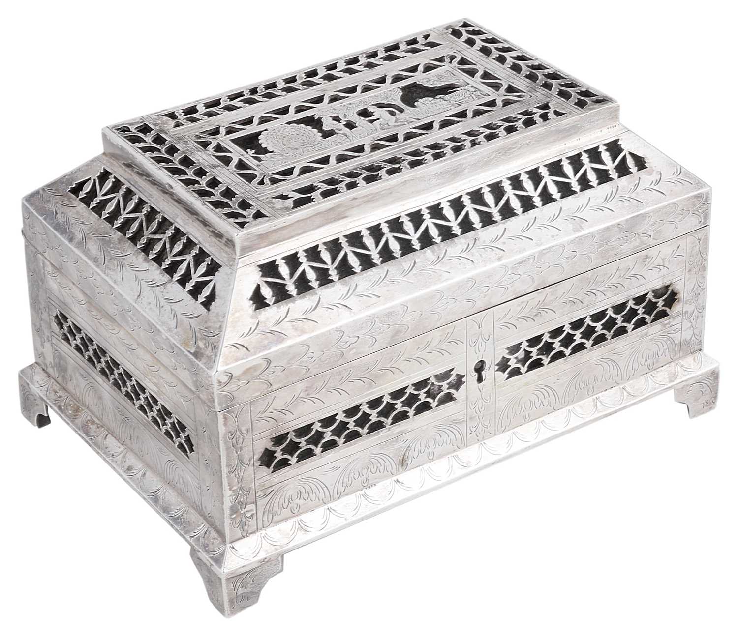 Lot 358 - A DUTCH SILVER CASKET