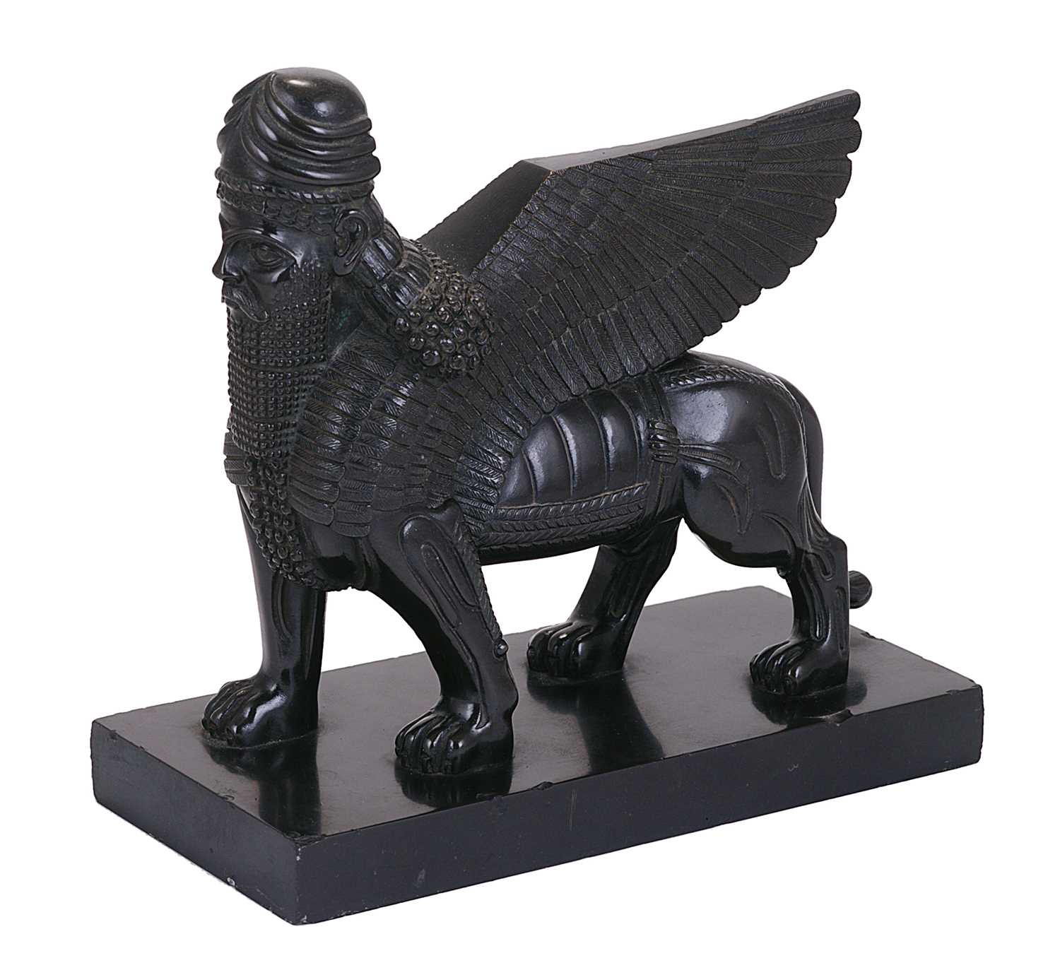Lot 90 - A FRENCH BRONZE MODEL OF A LAMASSU OR