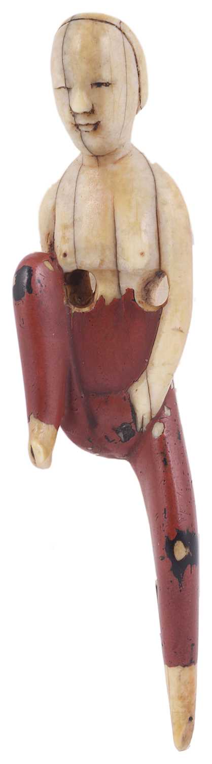 Lot 132 - ~CHINESE IVORY DOCTOR'S MODEL ADAPTED AS A