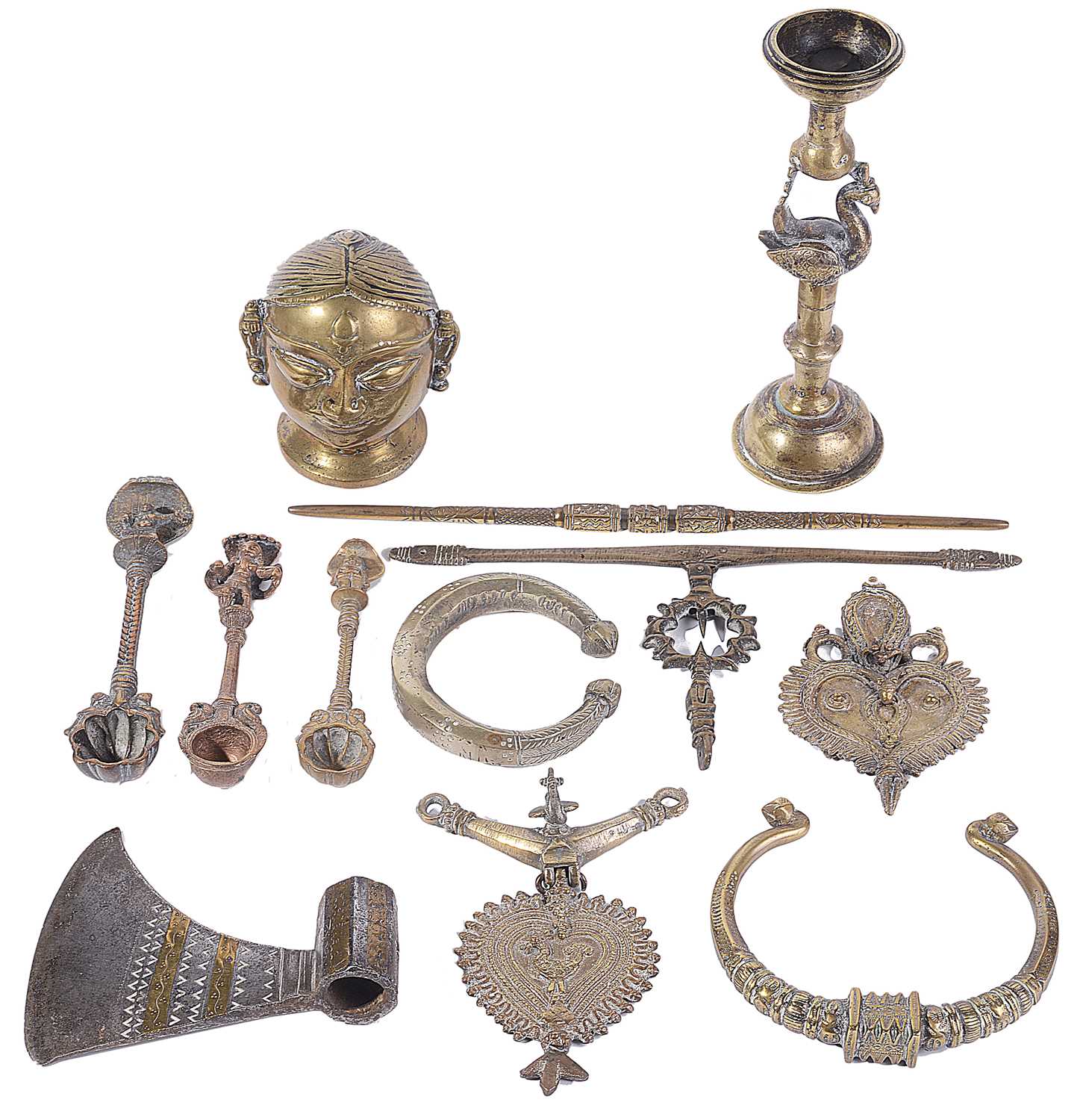 Lot 279 - A COLLECTION OF INDIAN METAL OBJECTS