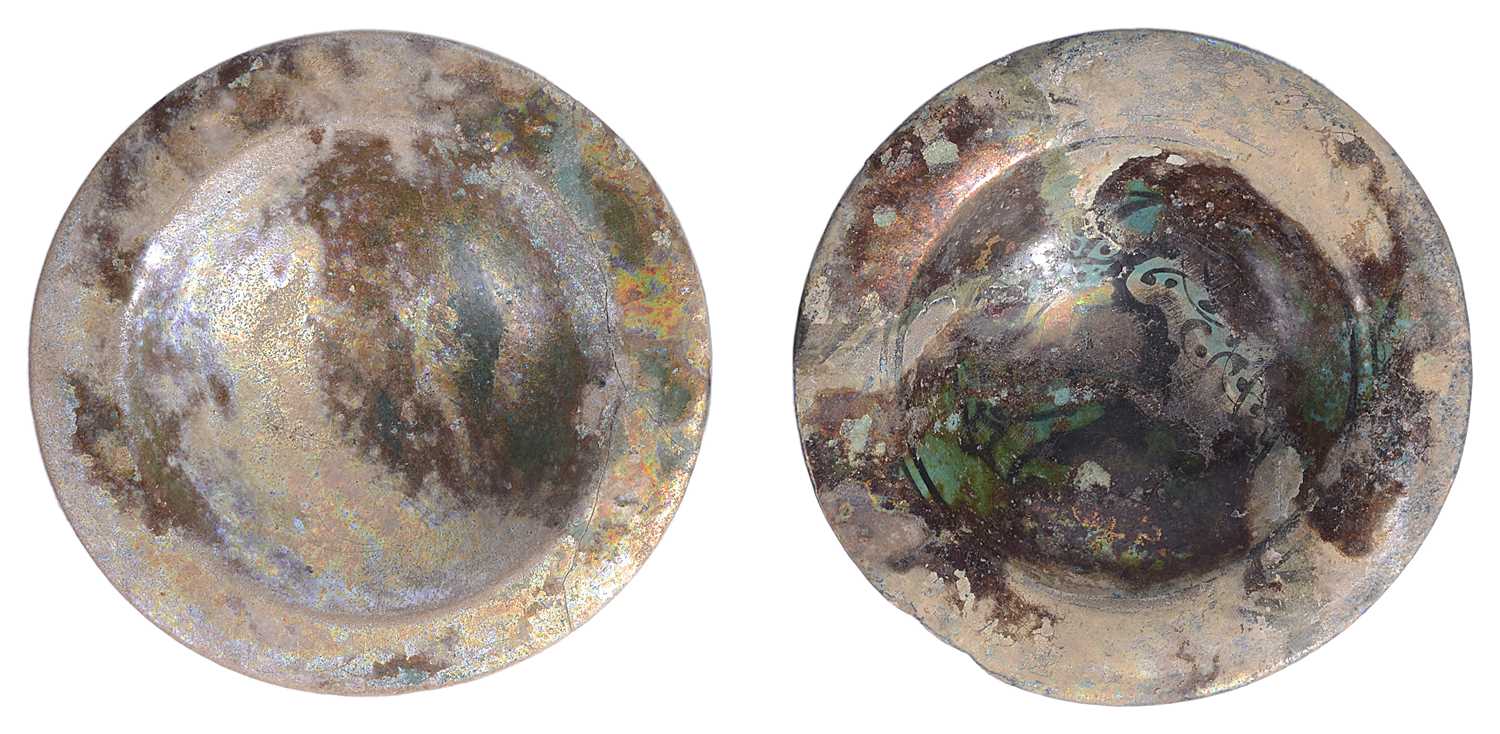 Lot 318 - TWO SMALL RAQQA POTTERY BOWLS