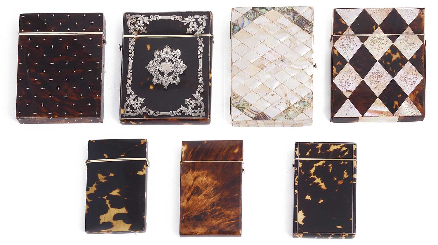 Lot 651 - ~A COLLECTION OF SEVEN CARD CASES