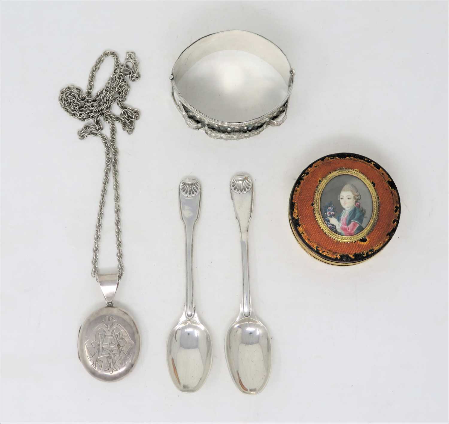 Lot 680 - ~A MALTESE SILVER BANGLE
