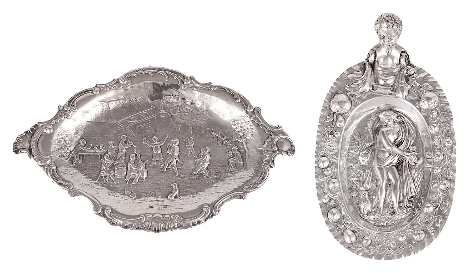 Lot 175 - A GERMAN SILVER PIN TRAY