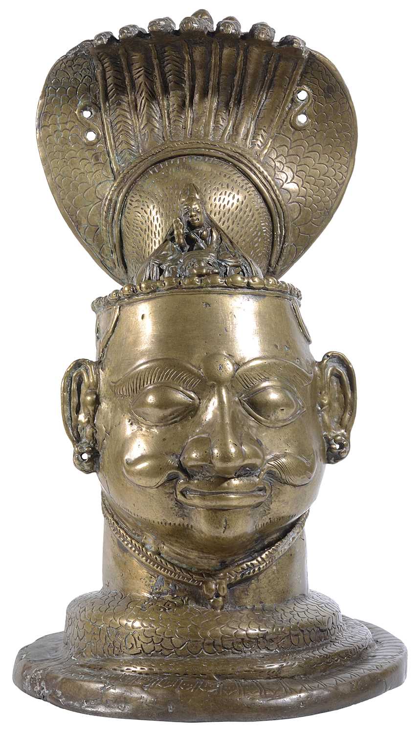 Lot 134 - A LARGE CAST BRASS SIVALINGAM