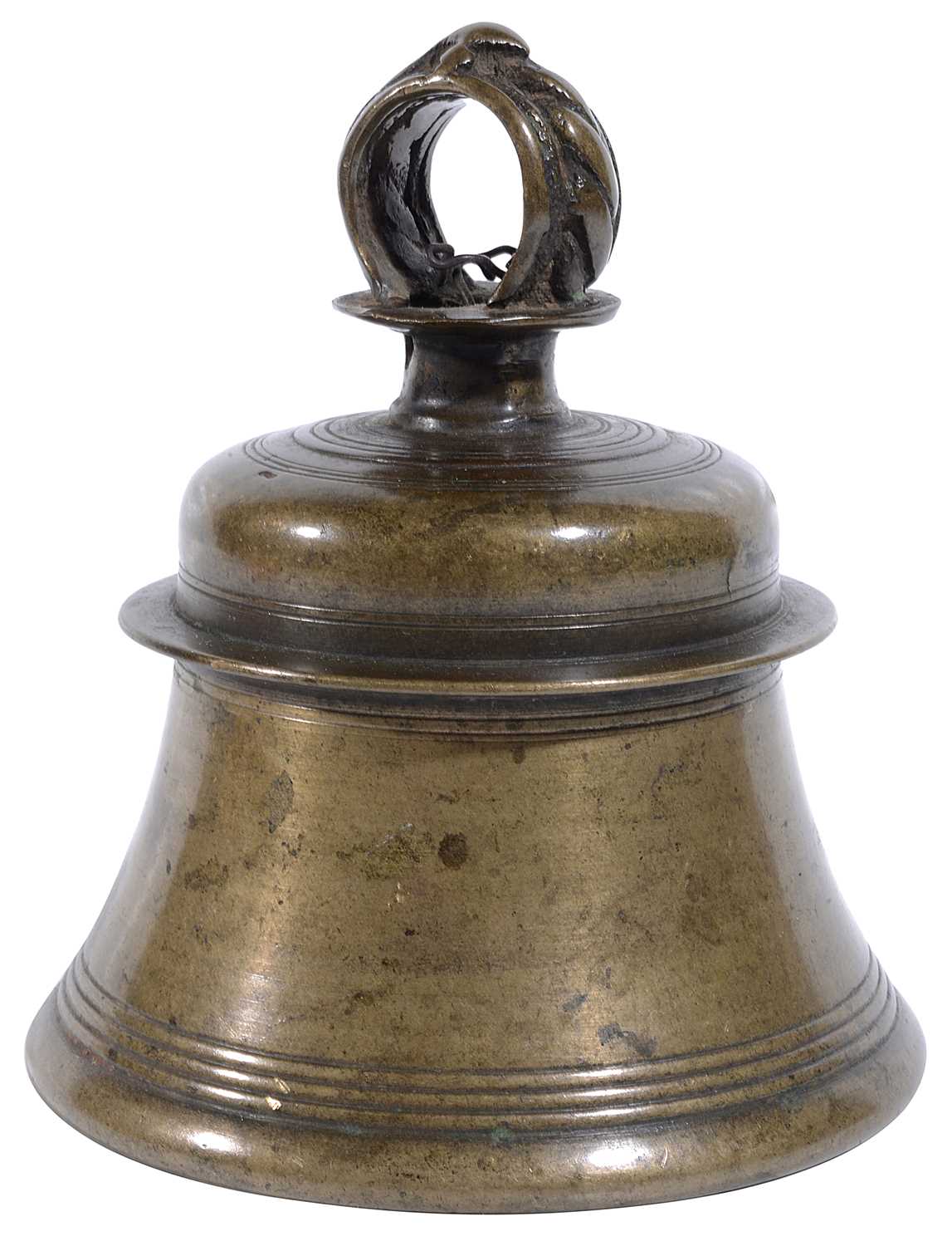 Lot 159 - A BRONZE TEMPLE BELL