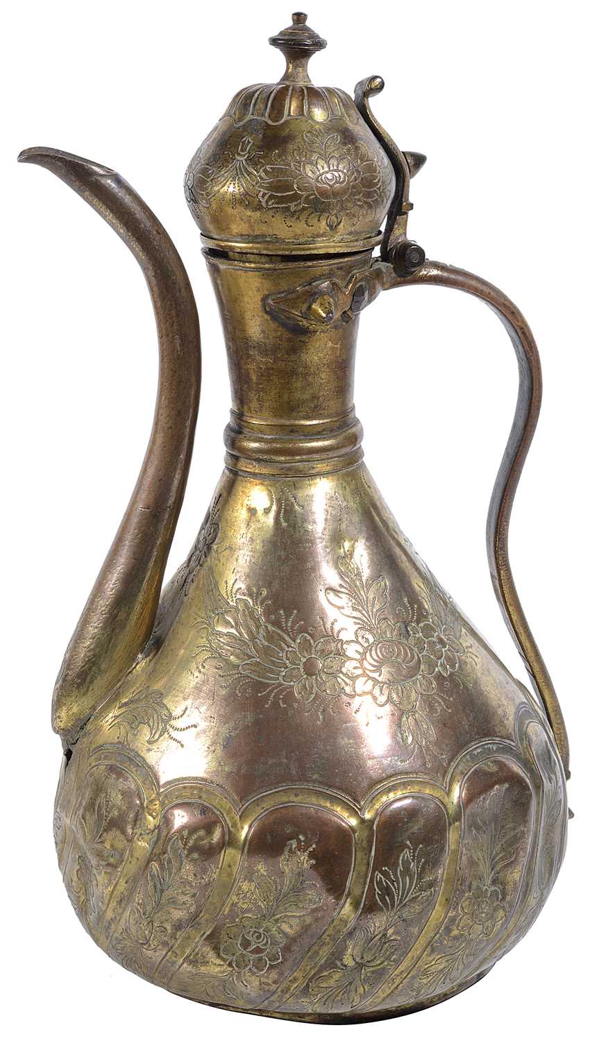 Lot 170 - AN OTTOMAN TOMBAK EWER