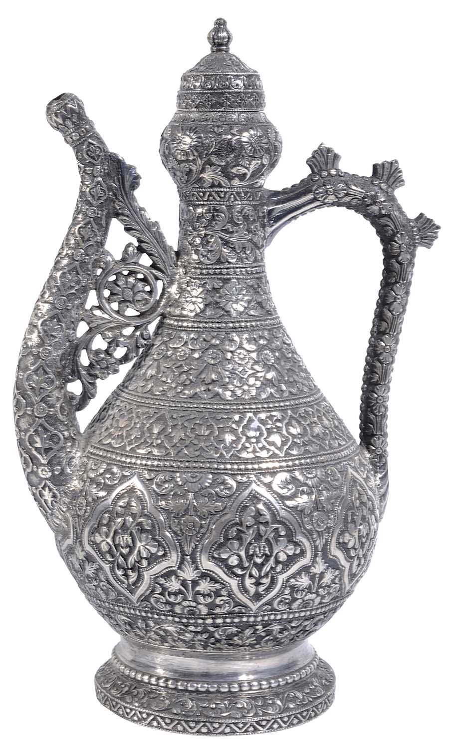 Lot 340 - A SILVER EWER