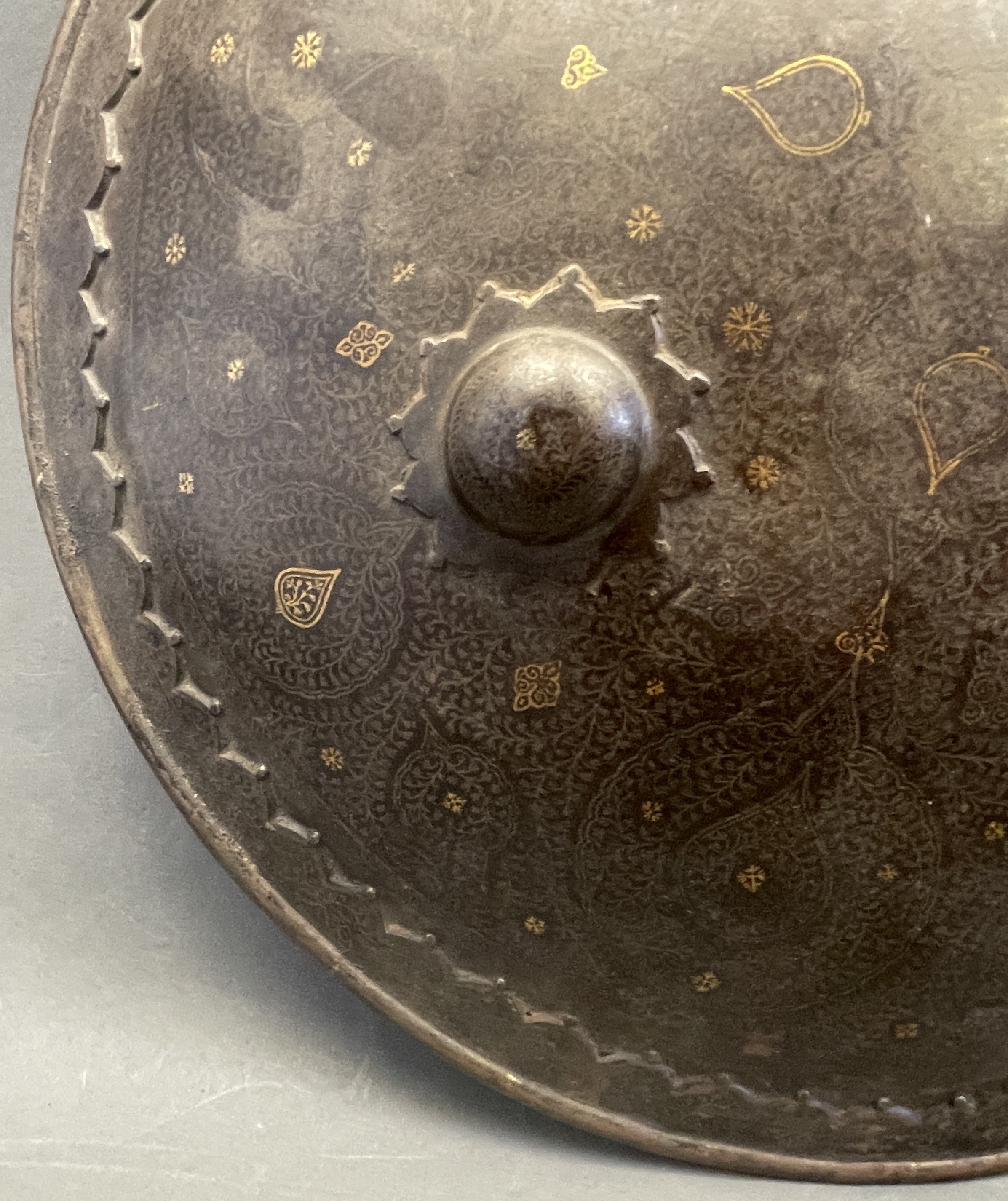 Lot 61 - TWO INDIAN SHIELDS (DHAL), 19TH CENTURY