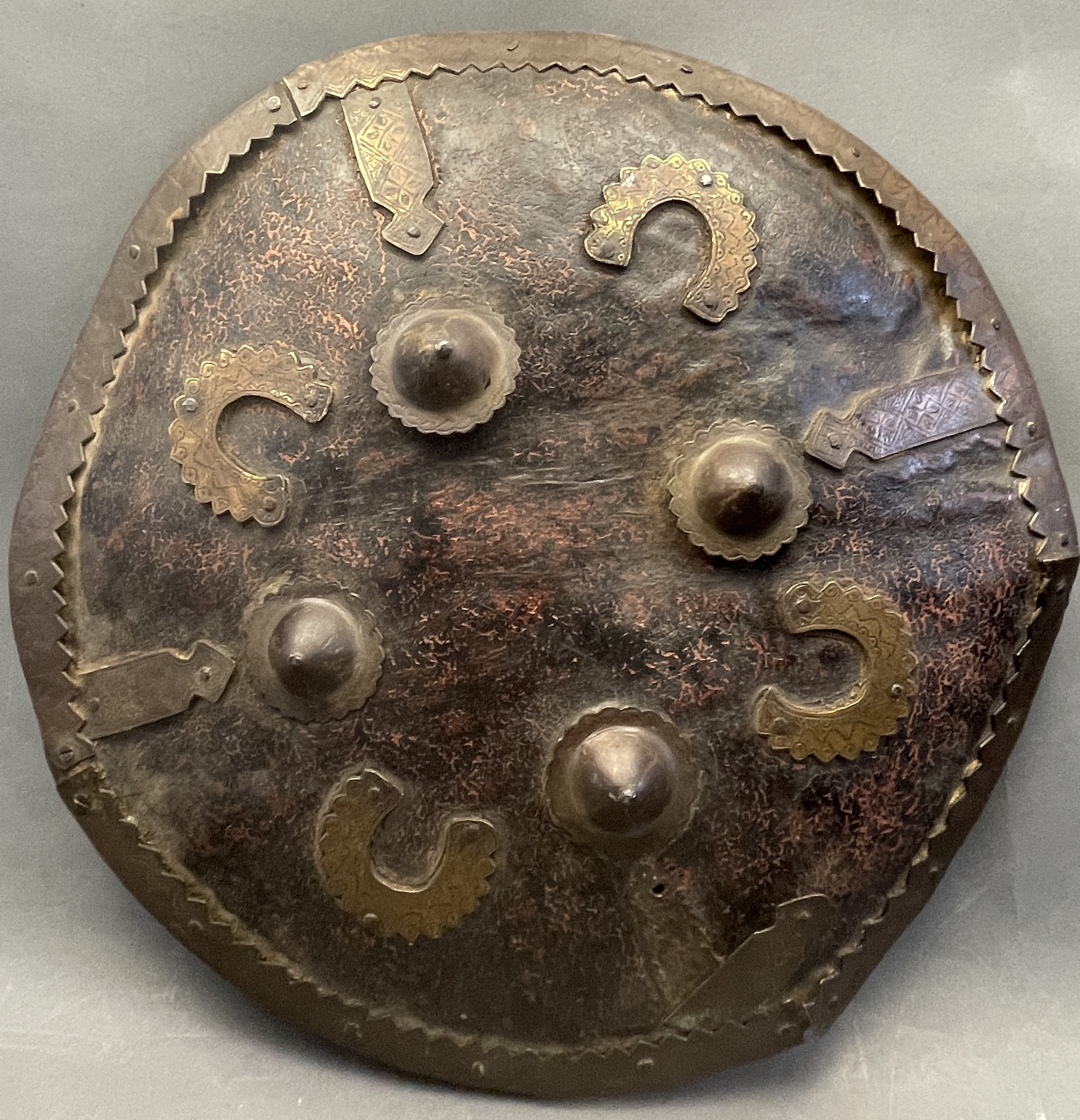 Lot 61 - TWO INDIAN SHIELDS (DHAL), 19TH CENTURY