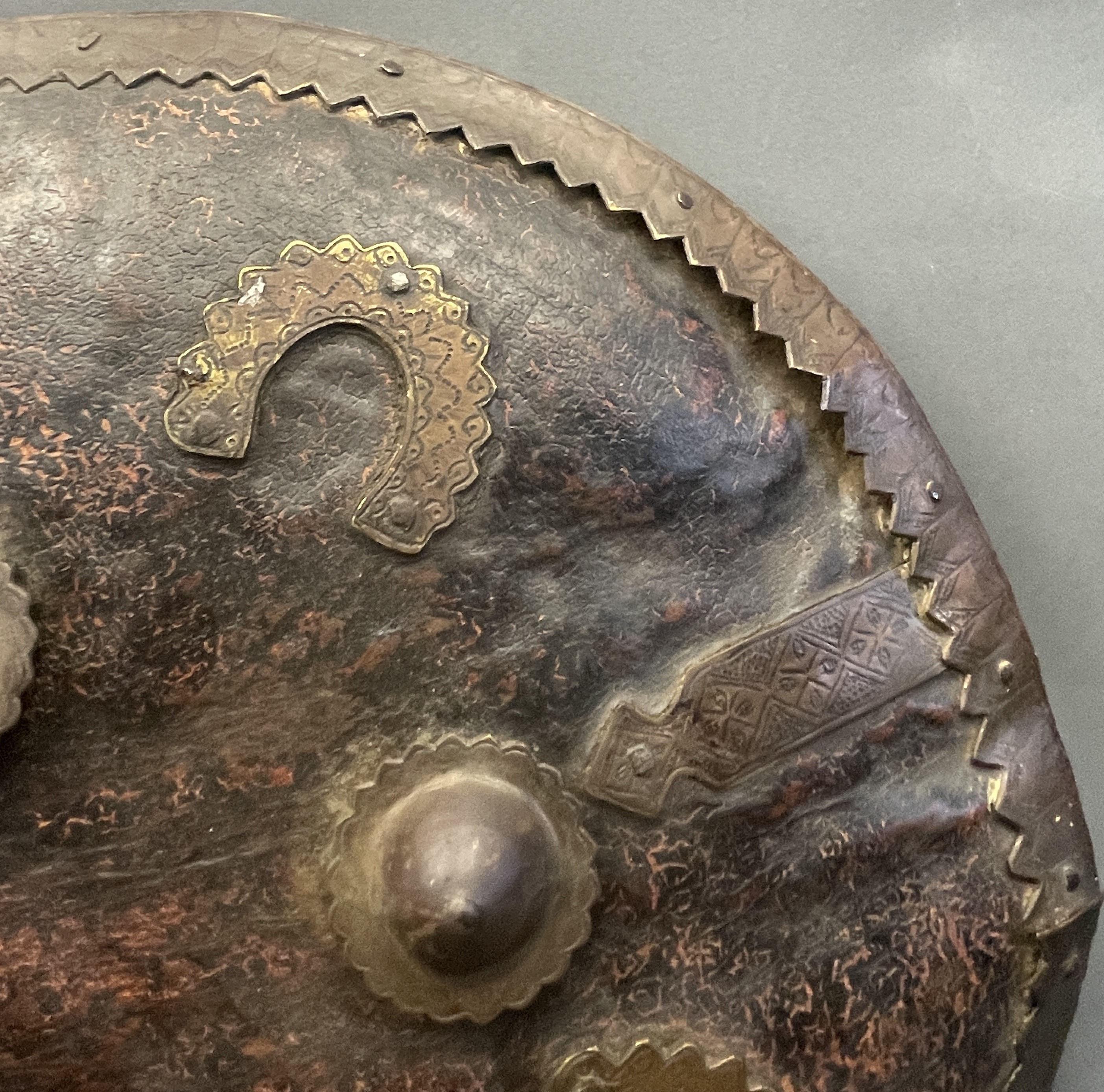 Lot 61 - TWO INDIAN SHIELDS (DHAL), 19TH CENTURY