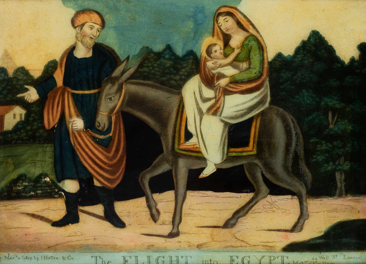 Lot 148 - [WP] A PAIR OF REVERSE GLASS PRINTS