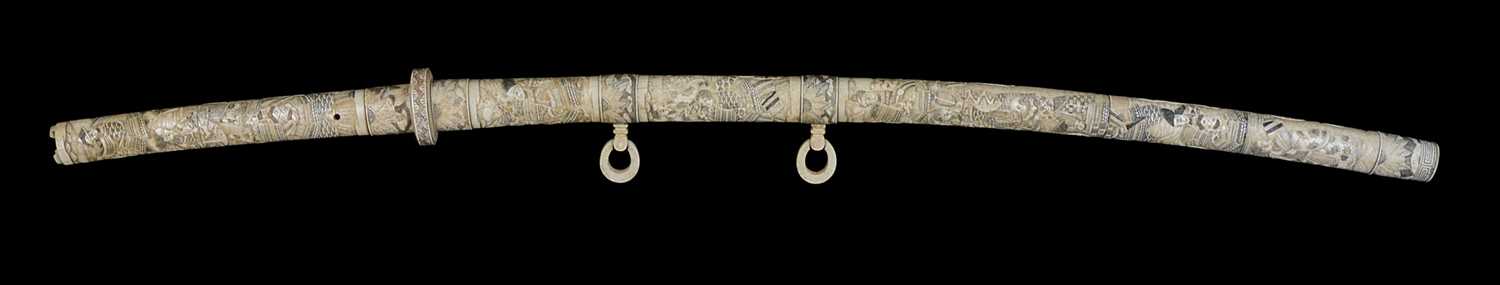 Lot 179 - A JAPANESE BONE MOUNTED SWORD (KATANA)