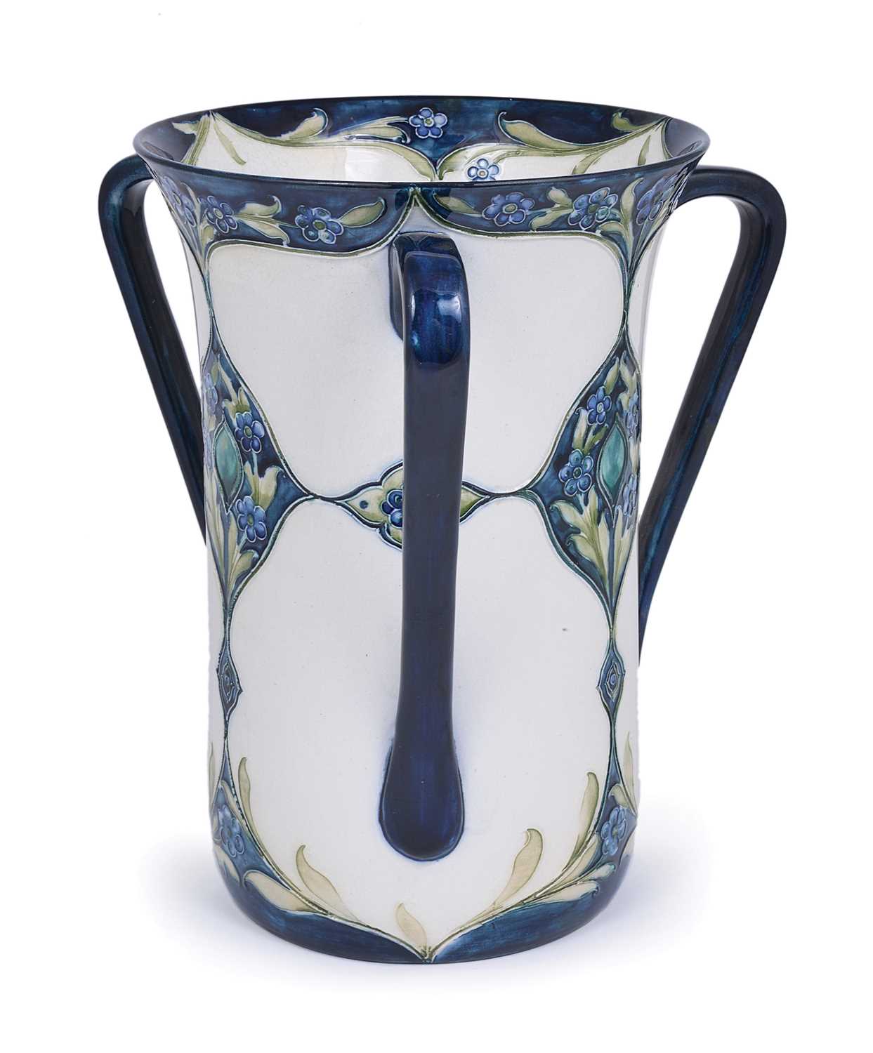 Lot 44 - FORGET-ME-NOTS: A TALL MOORCROFT MACINTYRE