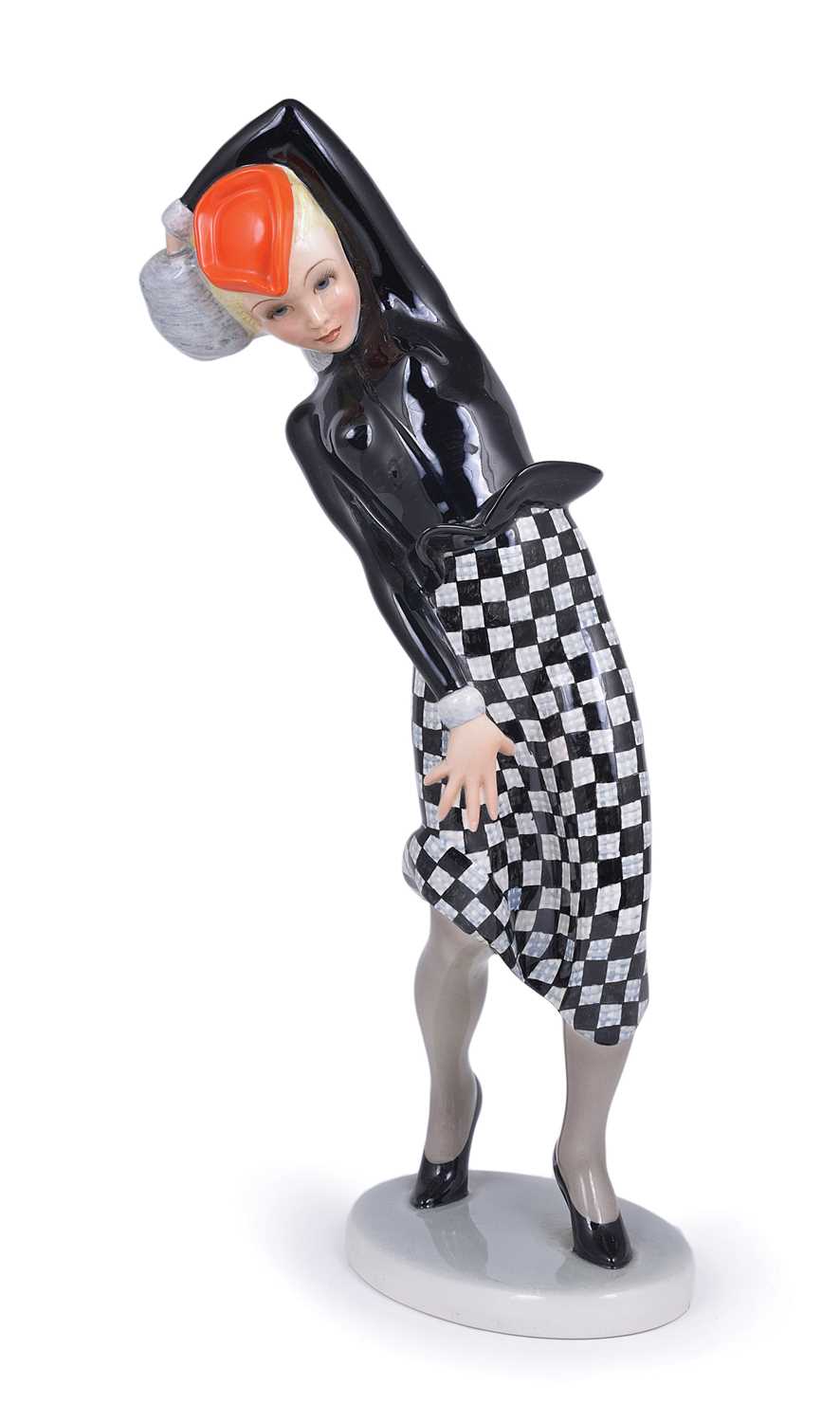 Lot 60 - 'COLPO DI VENTO': A LENCI FIGURE BY HELEN