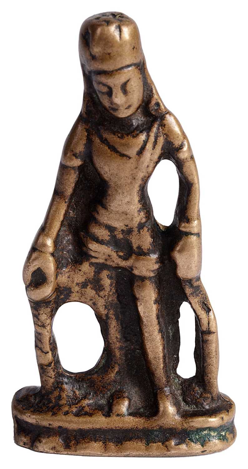 Lot 280 - A SMALL PALA STYLE BRASS FIGURE OF PADMAPANI