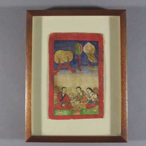 Lot 39 - A TSAKLI DEPICTING A YOUNG COUPLE
