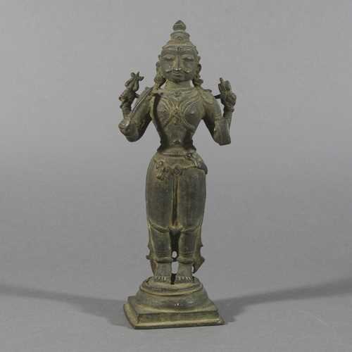 Lot 121 - A BRONZE FIGURE OF VIRABHADRA