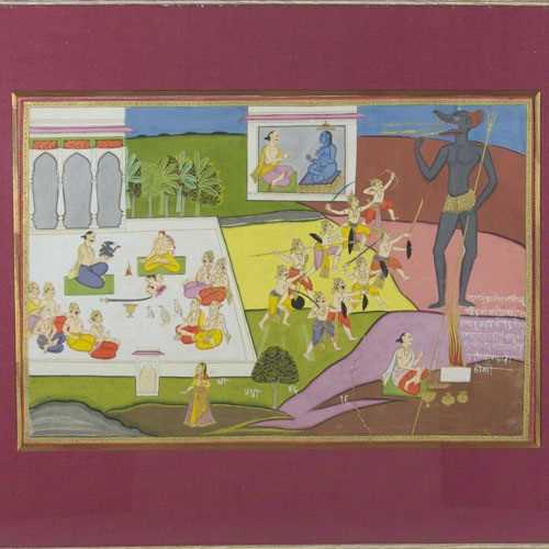 Lot 155 - A SCENE FROM THE EARLY LIFE OF KRISHNA