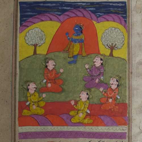 Lot 158 - TEN FOLIOS FROM A MAHABHARATA MANUSCRIPT