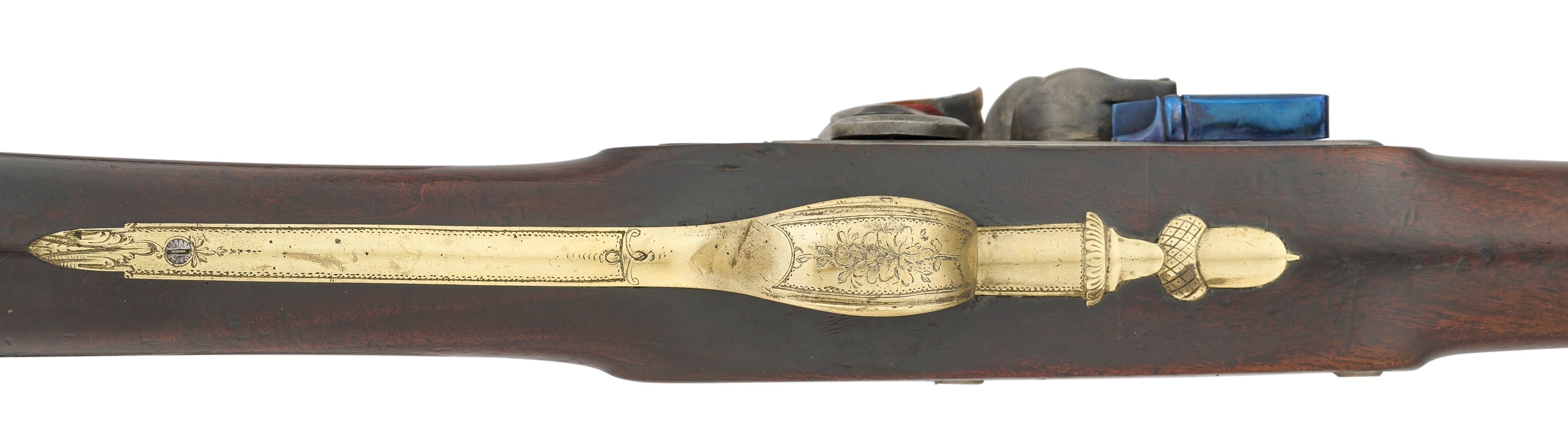 Lot 398 - A 12 BORE FLINTLOCK PARK RIFLE BY NOCK,