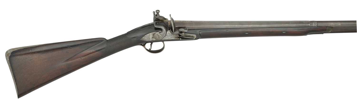 Lot 400 - A 14 BORE FLINTLOCK SPORTING GUN BY WOGDON,