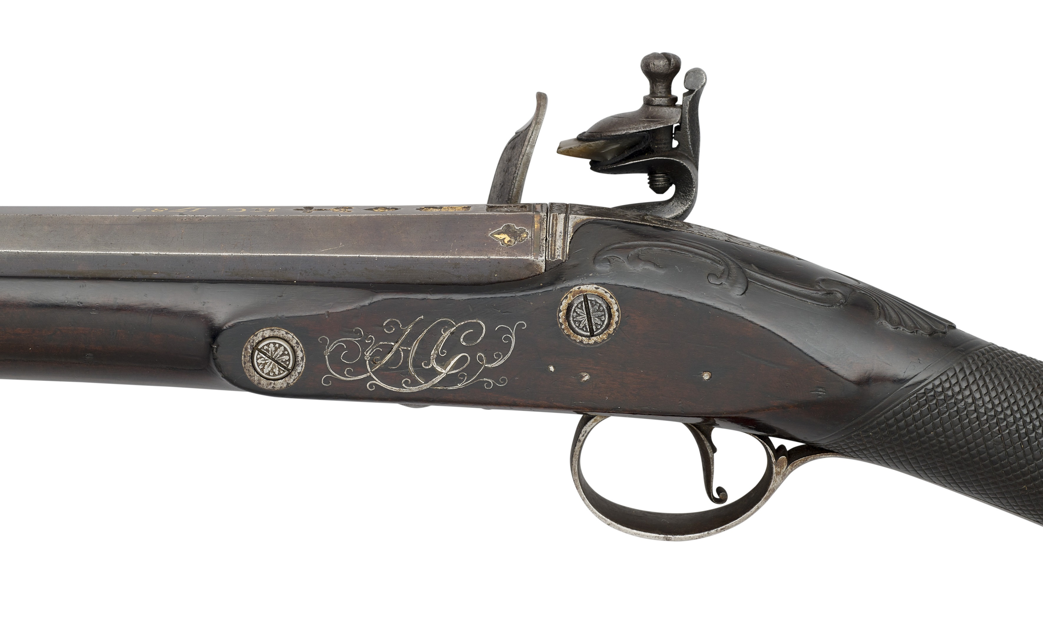 Lot 400 - A 14 BORE FLINTLOCK SPORTING GUN BY WOGDON,