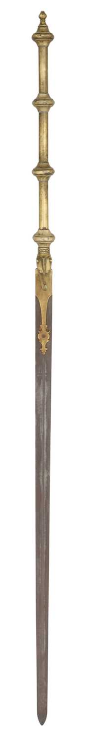 Lot 17 - A RARE NORTH INDIAN TWO HAND SWORD, 17TH/18TH