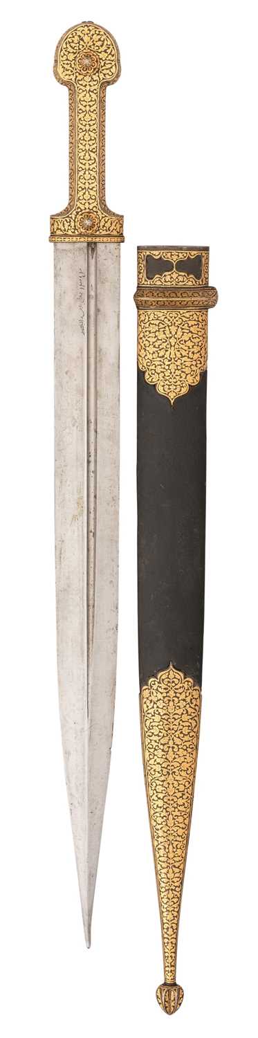 Lot 61 - A CAUCASIAN DAGGER (KINDJAL), DATED 1342 AH