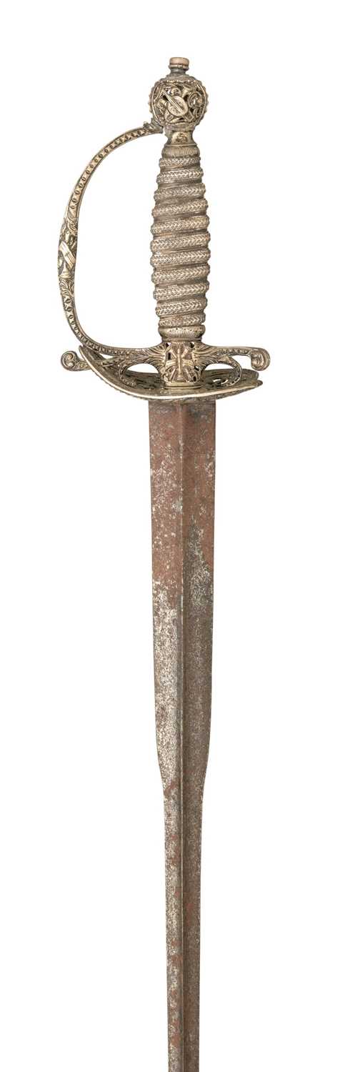 Lot 125 - A SILVER-HILTED SMALL-SWORD, LONDON 1756