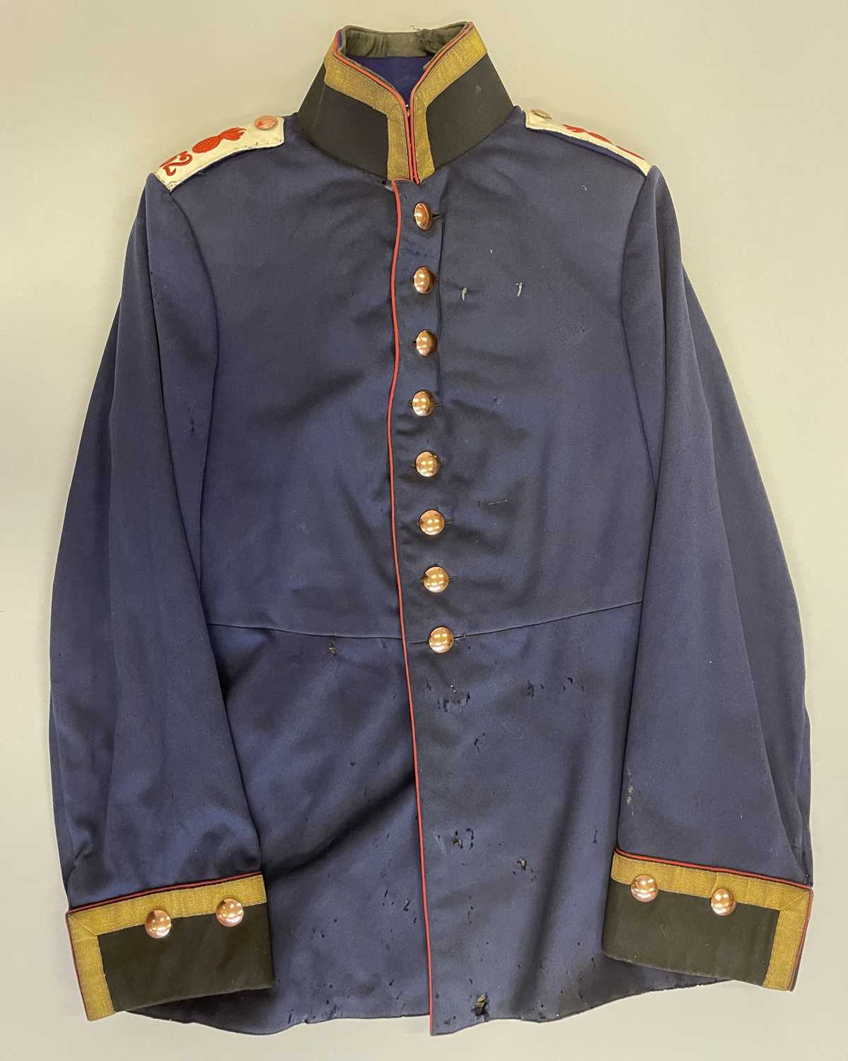 Lot 290 - A SENIOR NCO’S BLUE FULL DRESS TUNIC OF