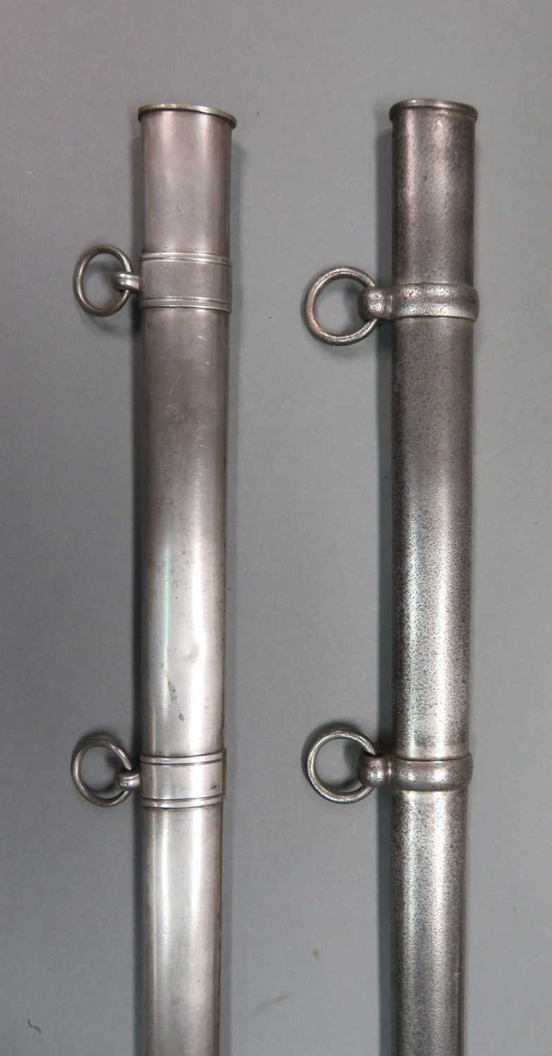 Lot 161 - TWO FRENCH CUIRASSIER SWORD SCABBARDS