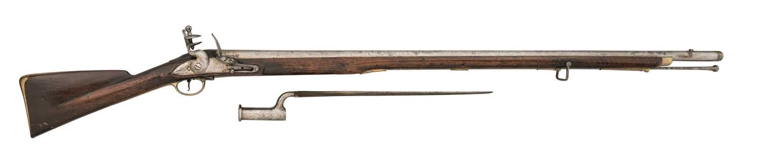 Lot 245 - A 10-BORE FLINTLOCK MILITIA MUSKET OF INDIA