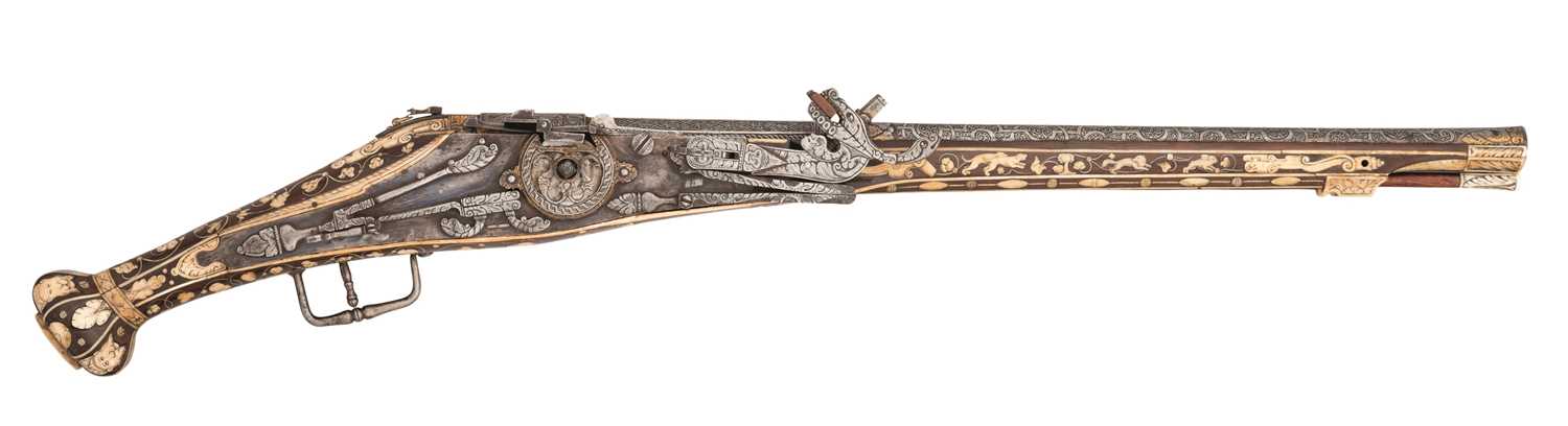 Lot 246 - A BREECH-LOADING SELF-SPANNING WHEEL-LOCK