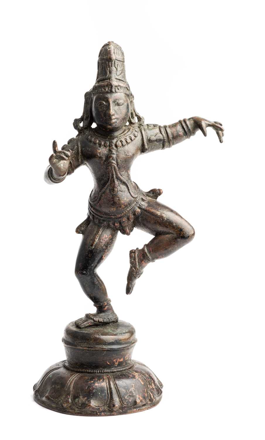 Lot 59 - A VIJAYANAGAR BRONZE FIGURE OF SAMBANDAR