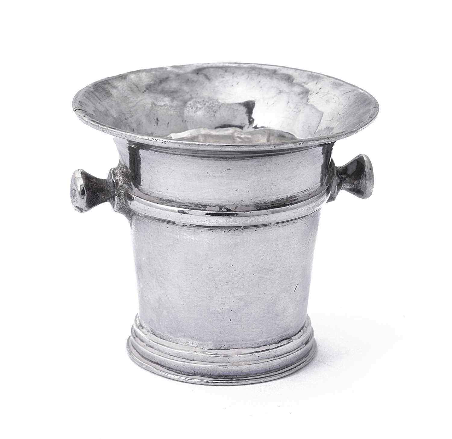 Lot 72 - A DUTCH SILVER MINIATURE MORTAR, FREDERIK VAN