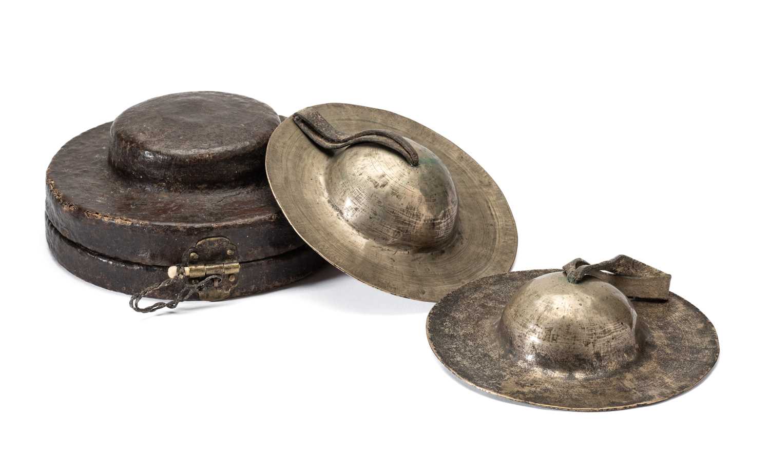 Lot 348 - â–¡ A PAIR OF RITUAL CYMBALS (ROLMO)
