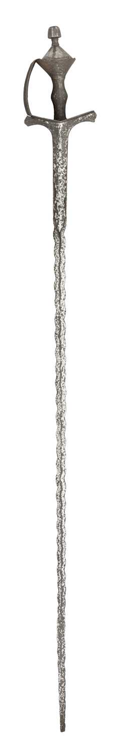 Lot 10 - A SOUTH INDIAN RAPIER, 17TH CENTURY, POSSIBLY