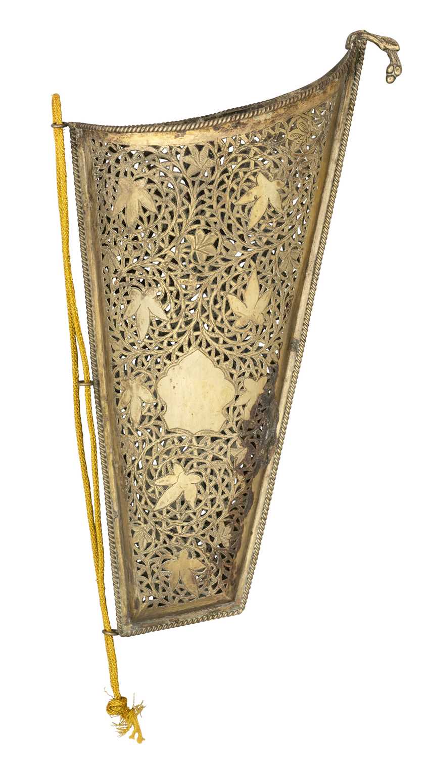 Lot 83 - A SOUTH INDIAN GILT-BRASS QUIVER FOR TARGET