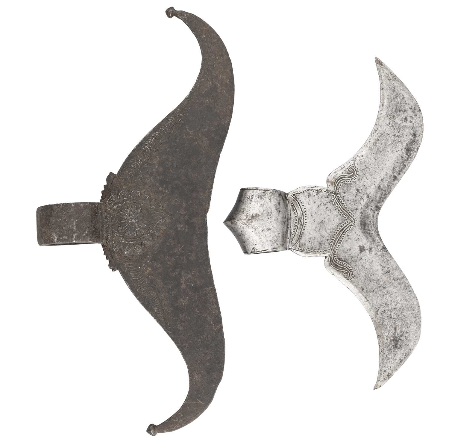 Lot 159 - SIX INDIAN AXE HEADS, 18TH/19TH CENTURY