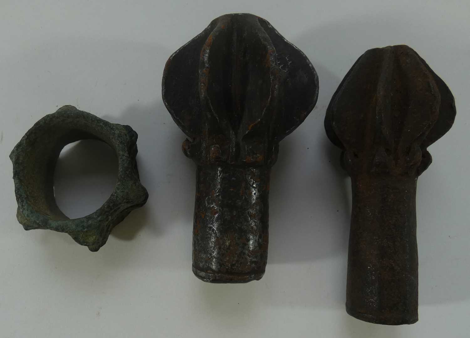 Lot 275 - TWO CENTRAL EUROPEAN IRON MACE HEADS, 17TH