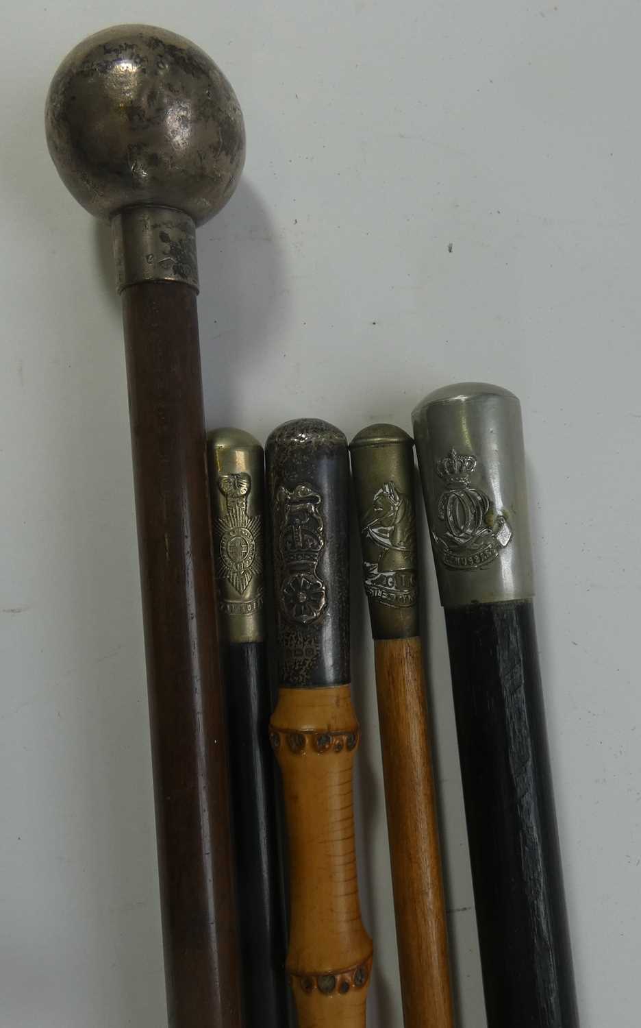 Lot 355 - A COLLECTION OF MILITARY SWAGGER-STICKS