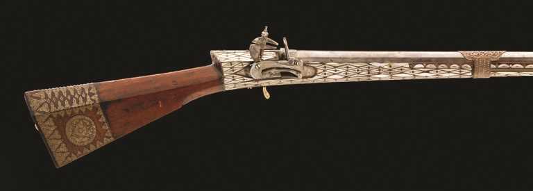 Lot 54 - AN 18 BORE BALKAN OTTOMAN MIQUELET-LOCK
