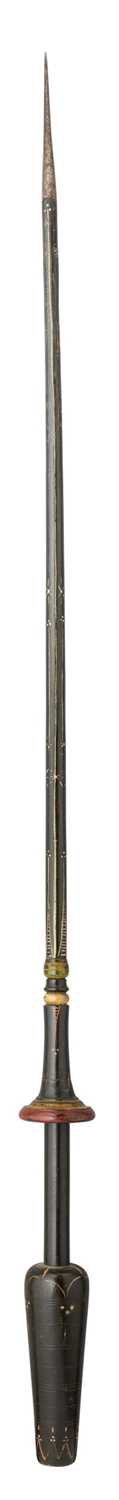 Lot 259 - A PAINTED LANCE, 18TH/EARLY 19TH CENTURY,