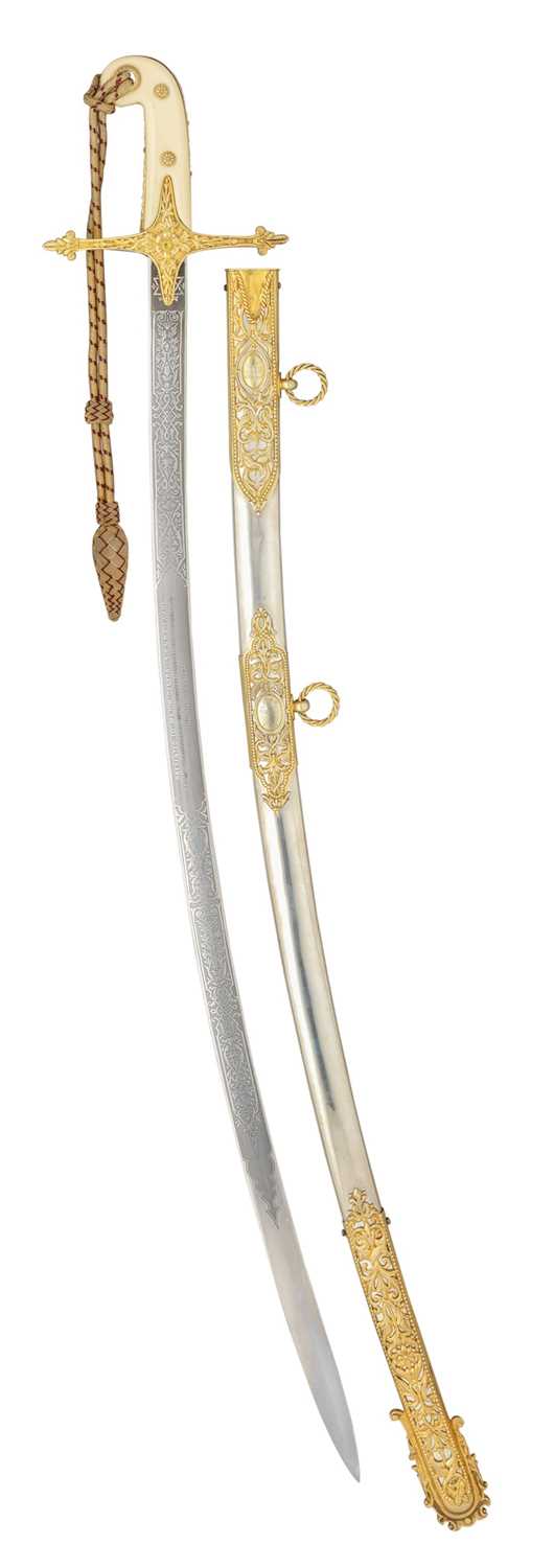 Lot 273 - â€¡ËœA SILVER-MOUNTED MAMELUKE-HILTED
