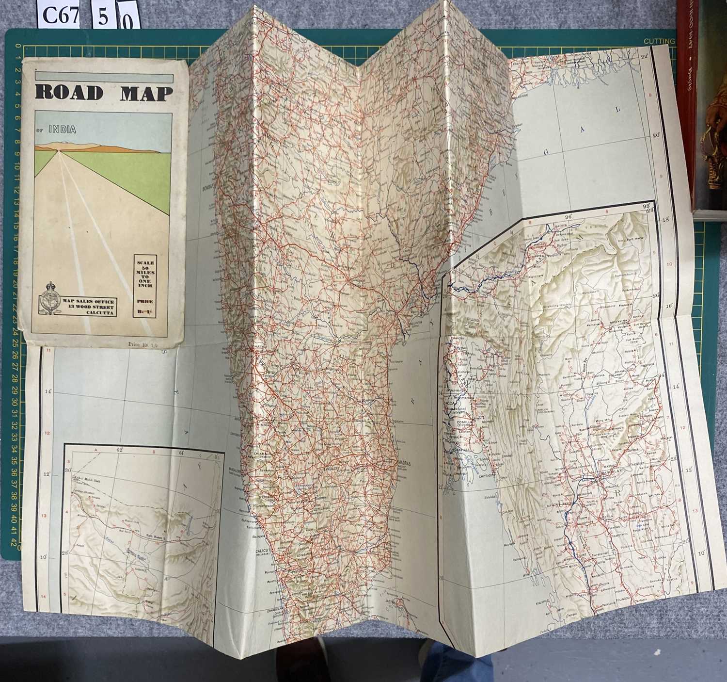 Lot 295 - ROAD MAP OF INDIA