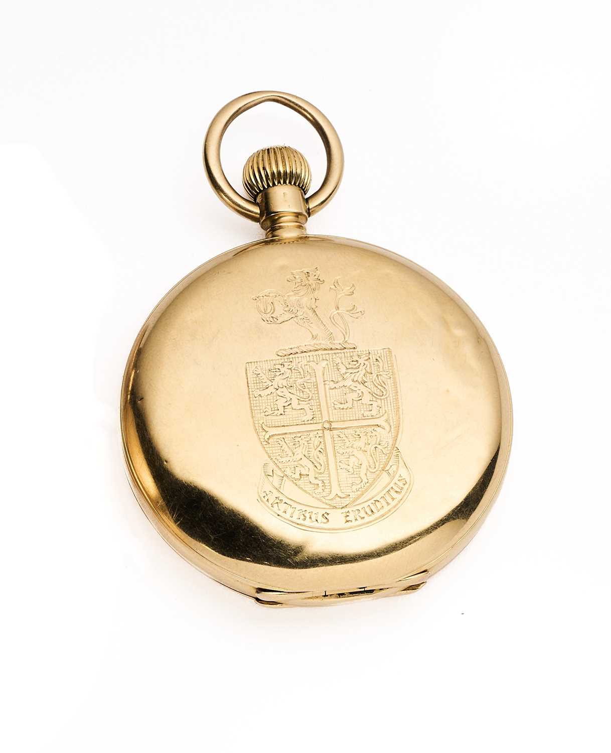Lot 155 - A GOLD HUNTER POCKET WATCH, SWISS, CIRCA